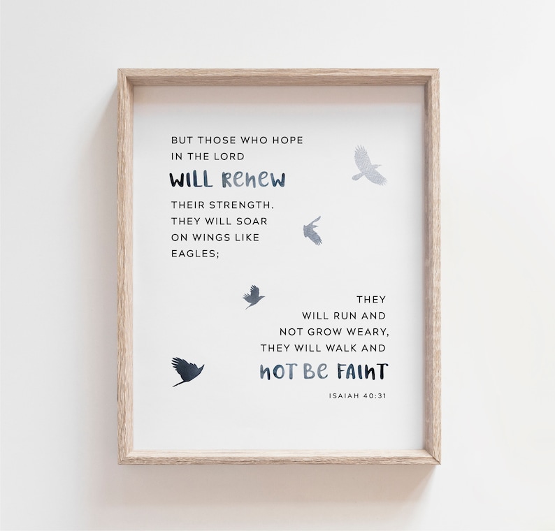 Isaiah 40:31 NIV Soar on Wings Like Eagles Bible Verse - Etsy