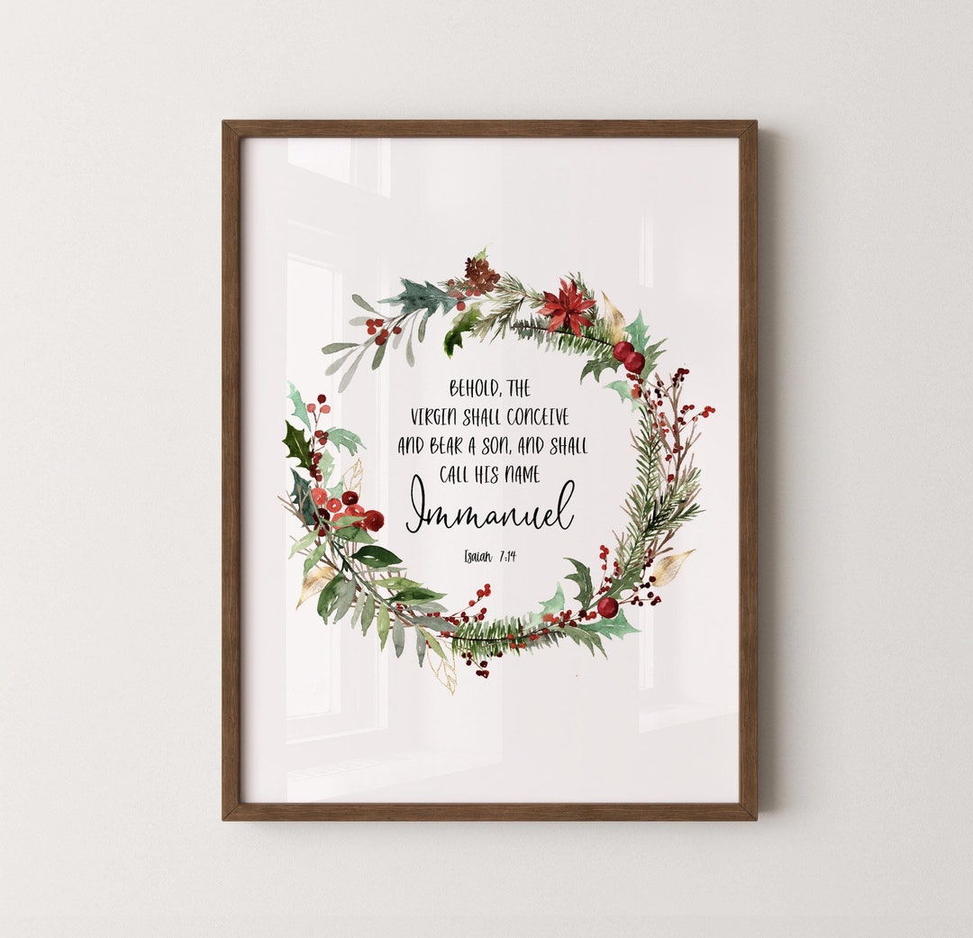 Isaiah 7:14 ESV Christmas Printable, Bible Verse Card Download ...