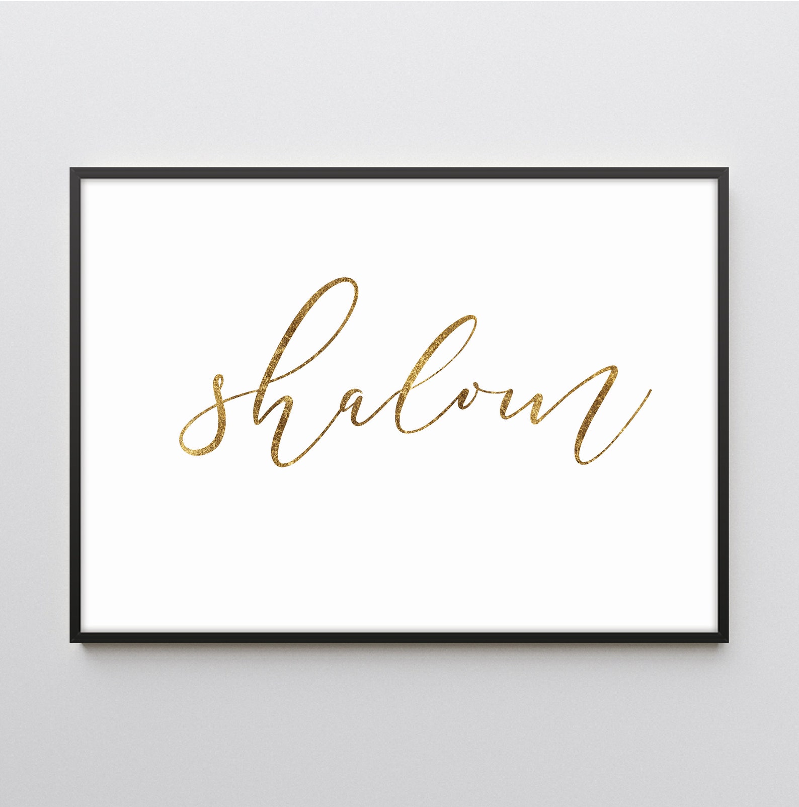 Shalom Printable Wall Art Shalom Digital Print Christian | Etsy