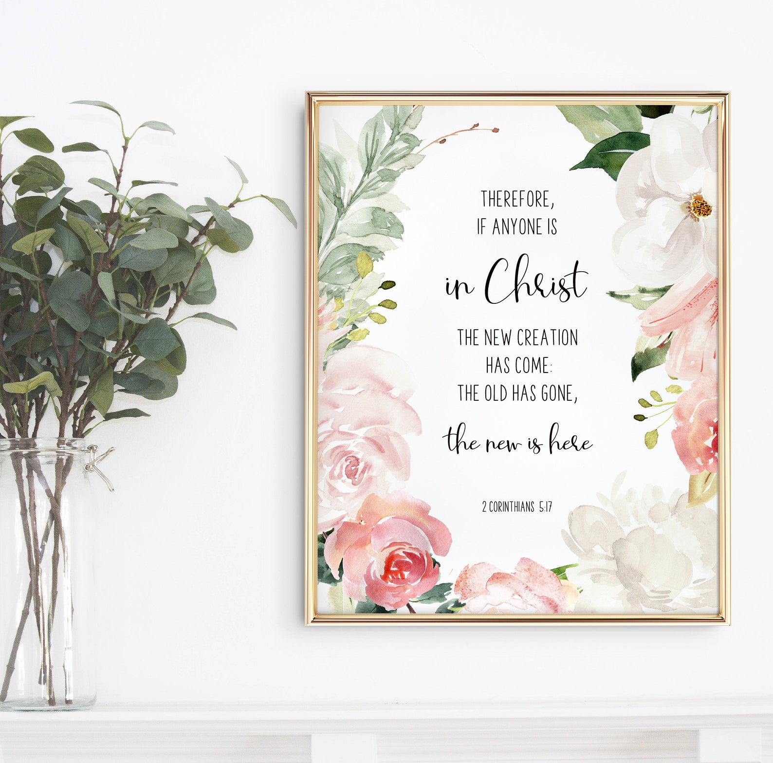 2 Corinthians 5:17 the New Creation Bible Verse Wall Art - Etsy