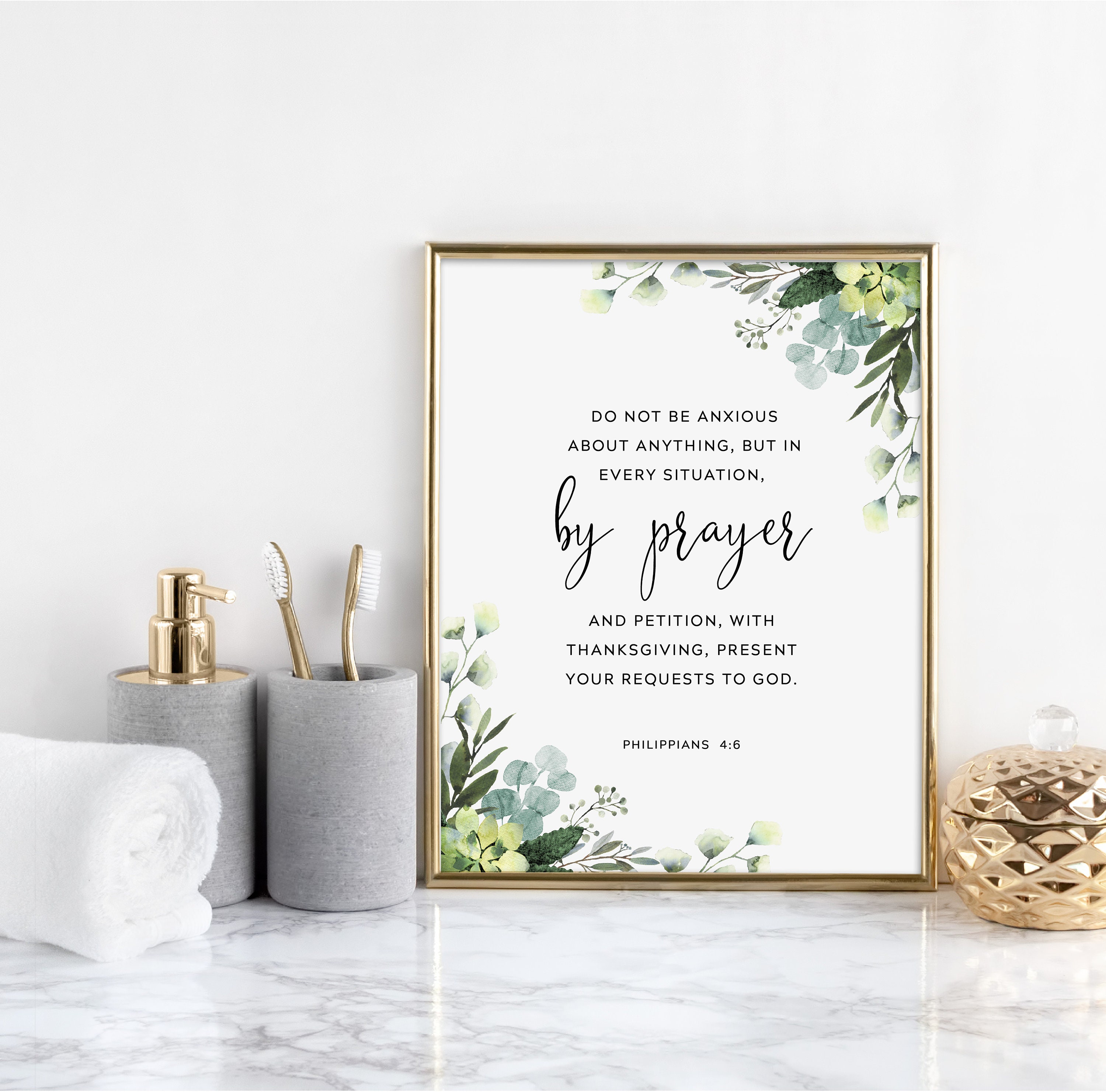 Philippians 4:6 Do Not Be Anxious Bible Verse Wall Art - Etsy