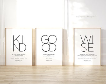 Ephesians 4:32 Be Kind to One Another Bible Verse Wall Art Print ...