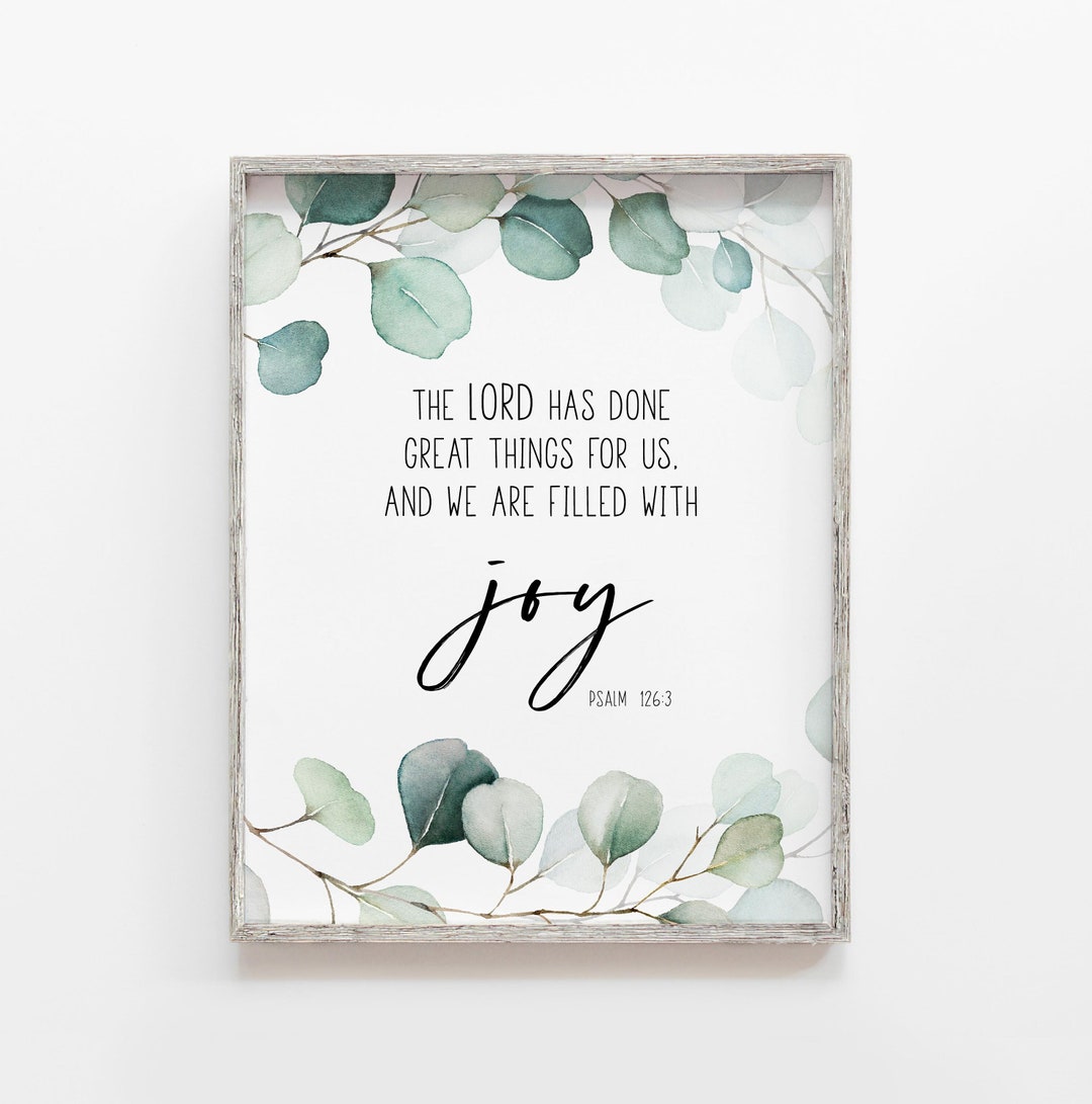 Psalm 126:3 the Lord Has Done Great Things Bible Verse Wall - Etsy