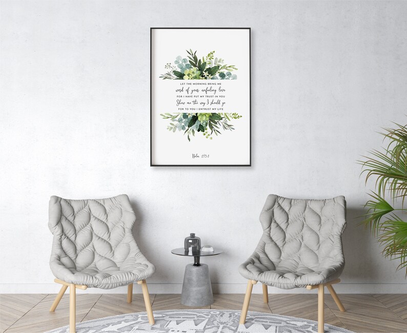 Psalm 143:8 Show Me the Way Bible Verse Wall Art Printable - Etsy