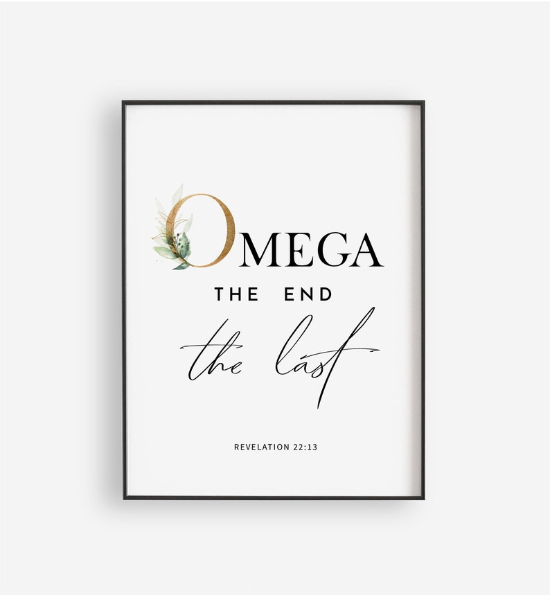 Revelation 22:13 Alpha and Omega Bible Verse Wall Art - Etsy
