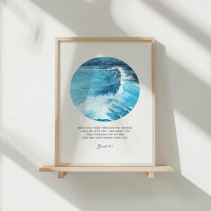 Isaiah 43:2 I Will Be With You Bible Verse Wall Art, Printable Wall Art ...