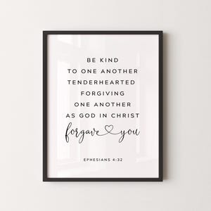 Ephesians 4:32 Scripture Printable Wall Art, Bible Verse Digital Print ...