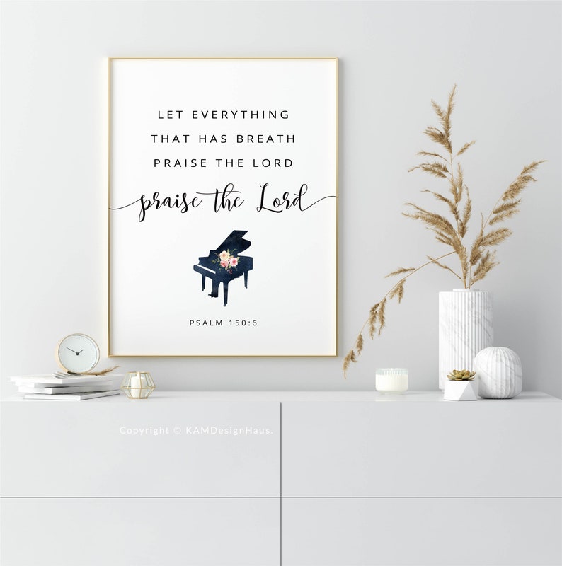 Psalm 150:6 Praise the Lord Bible Verse Wall Art Christian - Etsy