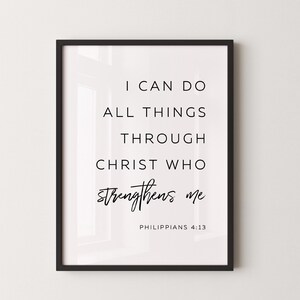 Philippians 4:13 I Can Do All Things Bible Verse Wall Art, Printables ...