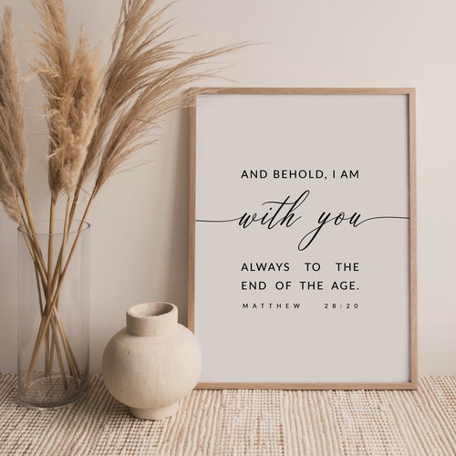 Matthew 28:19-20 Scripture Wall Art Printable Wall Art Bible | Etsy
