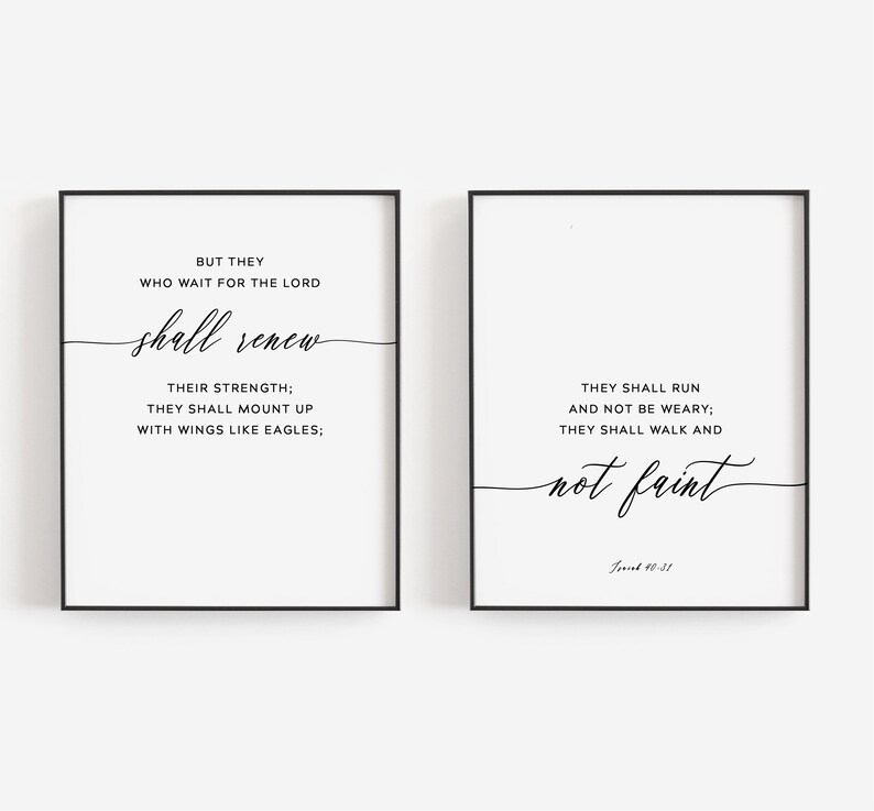 Isaiah 40:31 ESV Bible Verse Printable Wall Art Scripture - Etsy