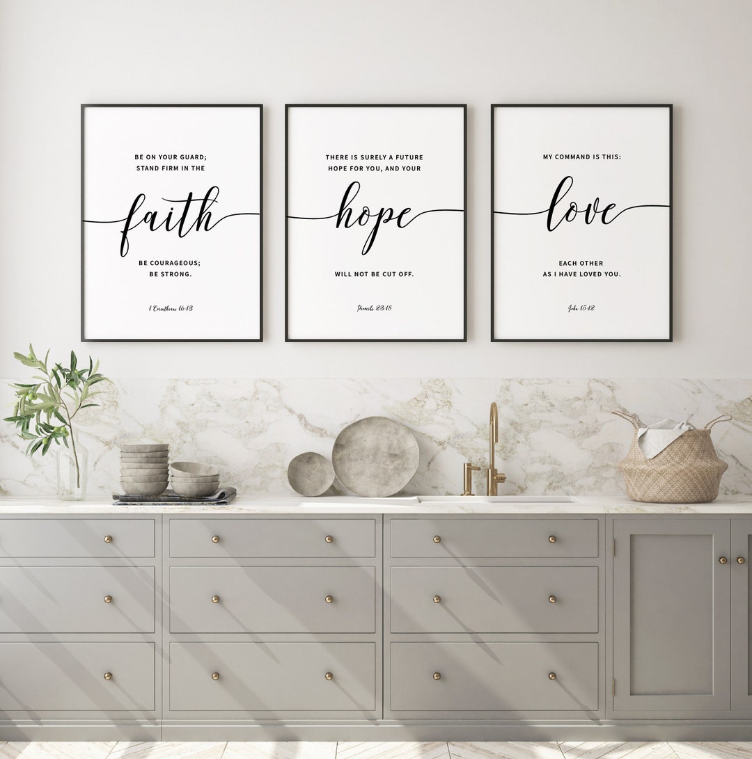 John 15:12 Faith Hope Love Bible Verse Wall Art, Scripture Digital ...