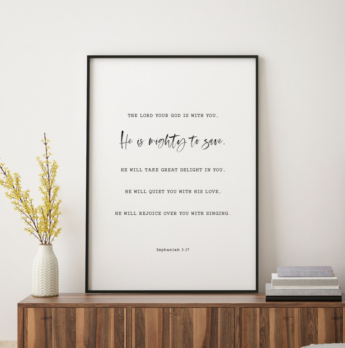 Zephaniah 3:17 Mighty to Save Bible Verse Print Printable - Etsy