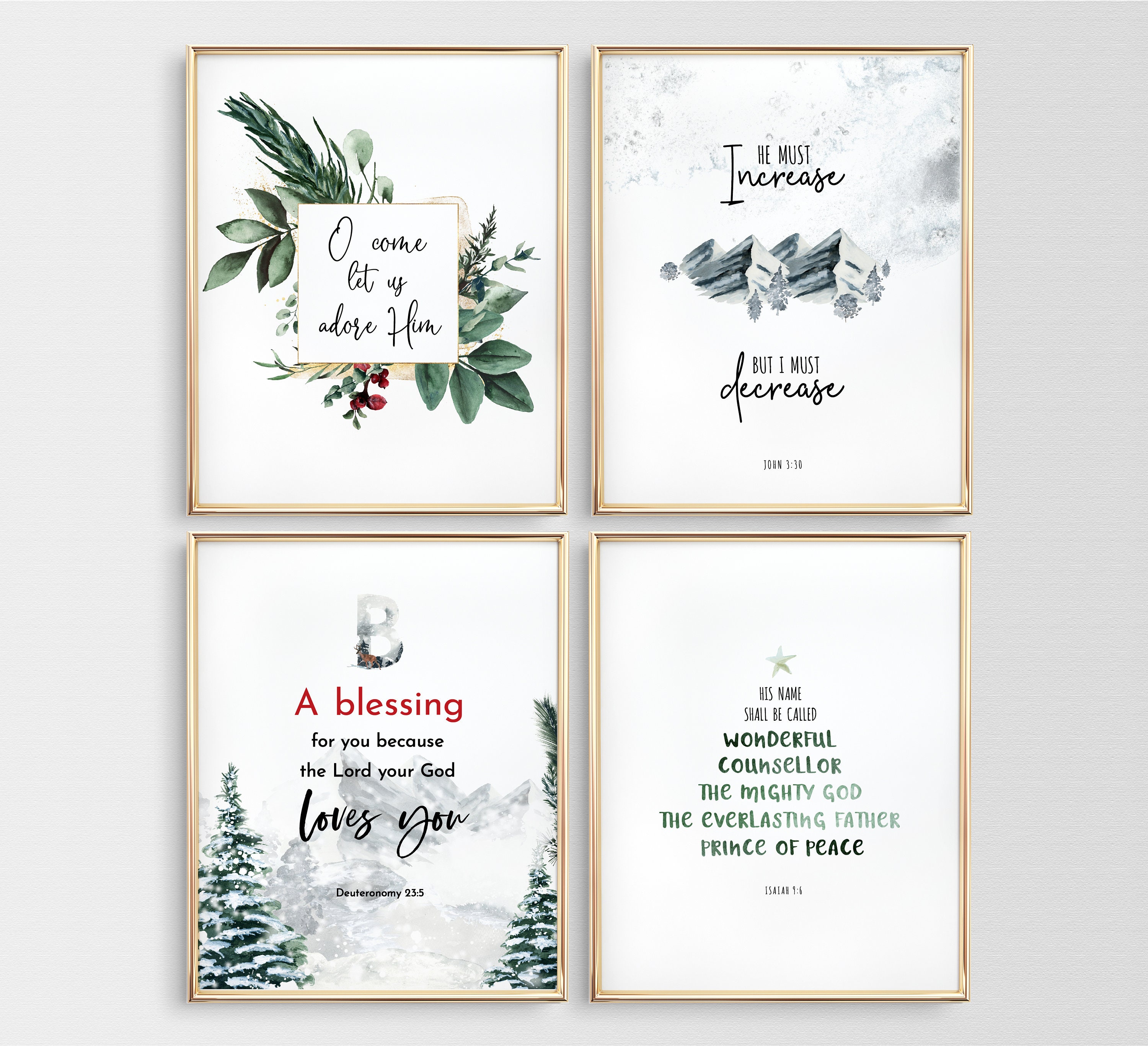 Set of 10 Winter Bible Verse Printables Winter Scripture | Etsy