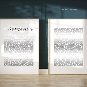 Romans 8 Bible Verse Wall Art, Printable Wall Art, Set of 2 Scripture ...