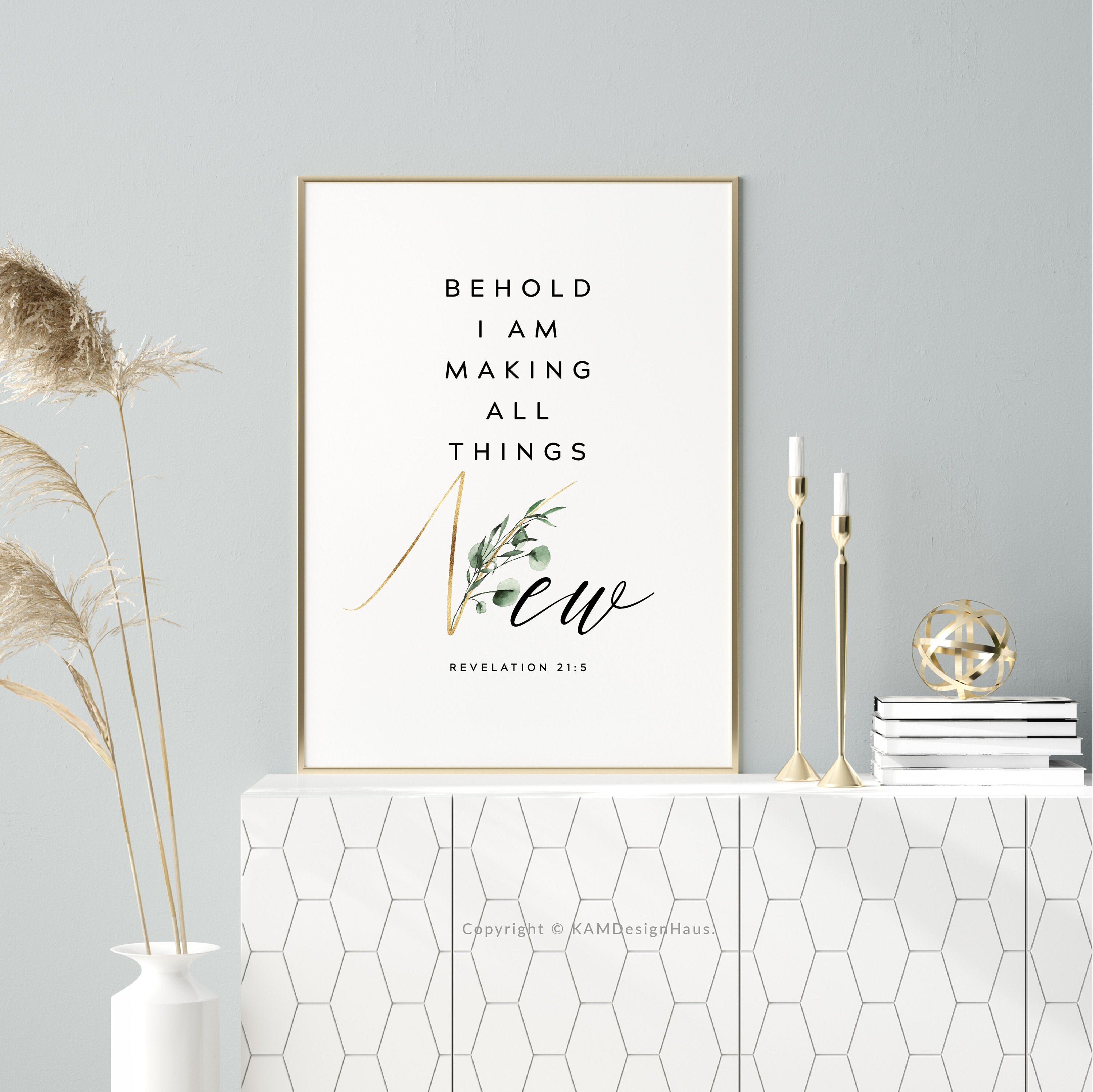 Revelation 21:5 Making All Things New Bible Verse Printable | Etsy