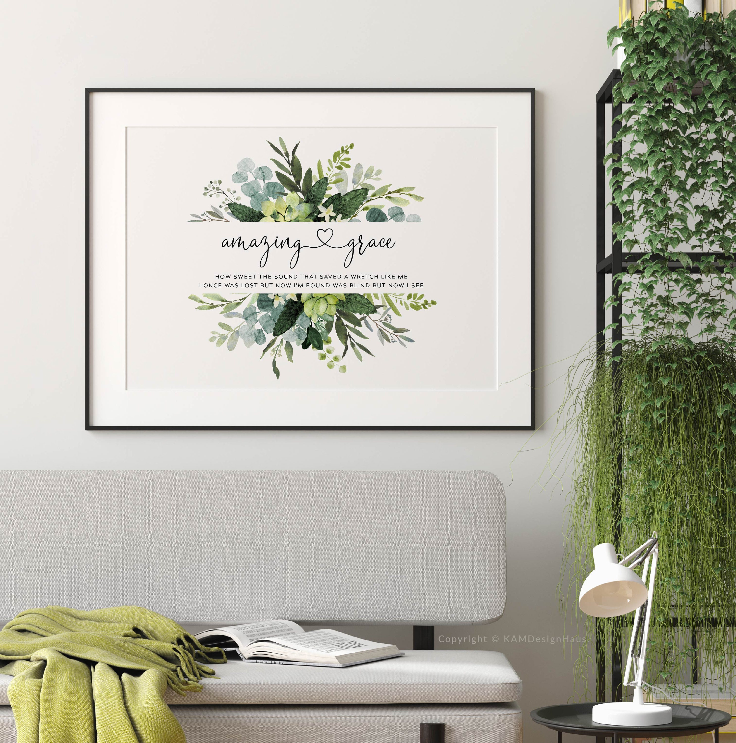 Amazing Grace Christian Printable Wall Art Christian Quote - Etsy