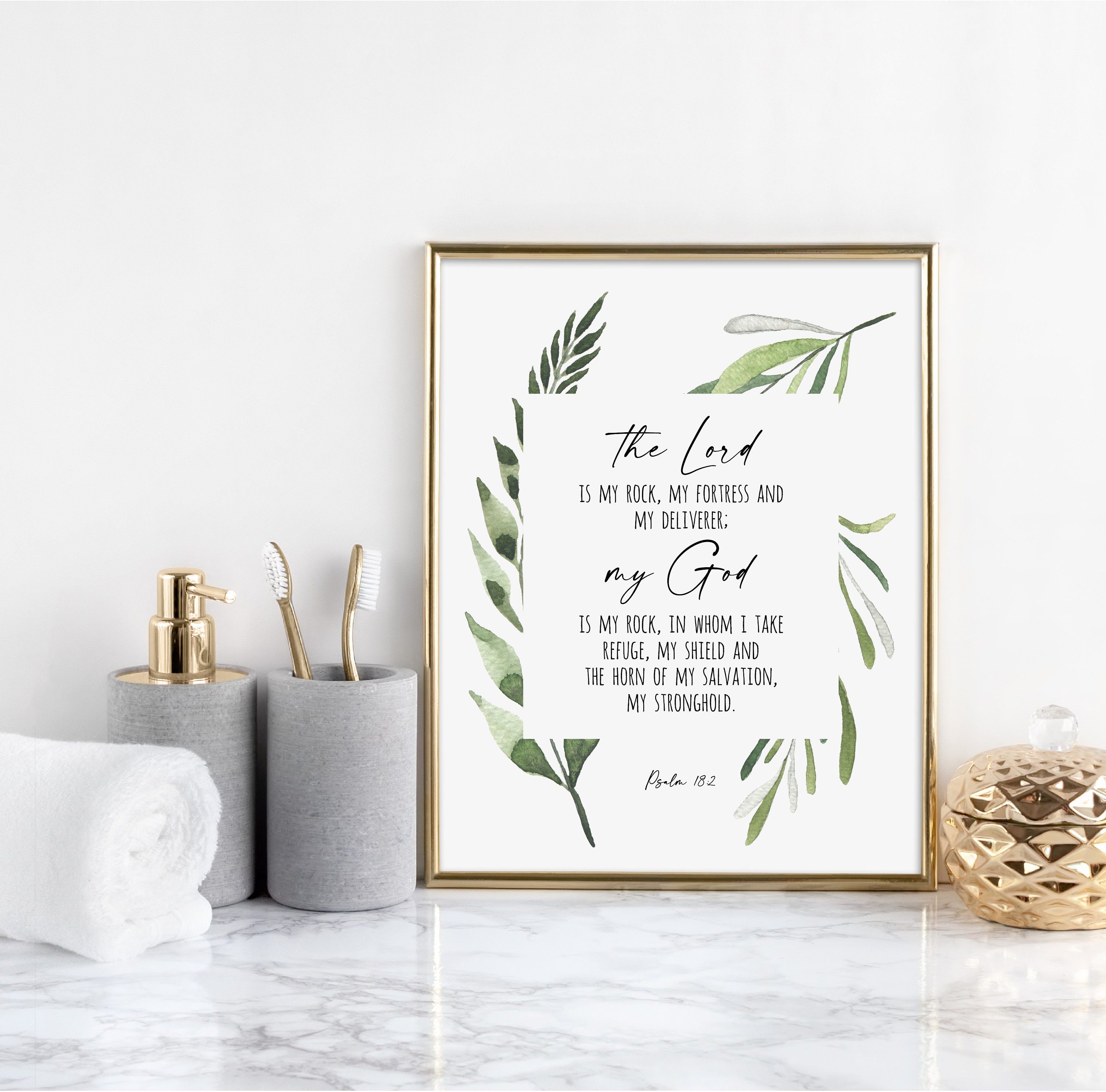 Psalm 18:2 the Lord is My Rock Bible Verse Wall Art Printable - Etsy