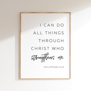 Philippians 4:13 I Can Do All Things Bible Verse Wall Art, Printables ...