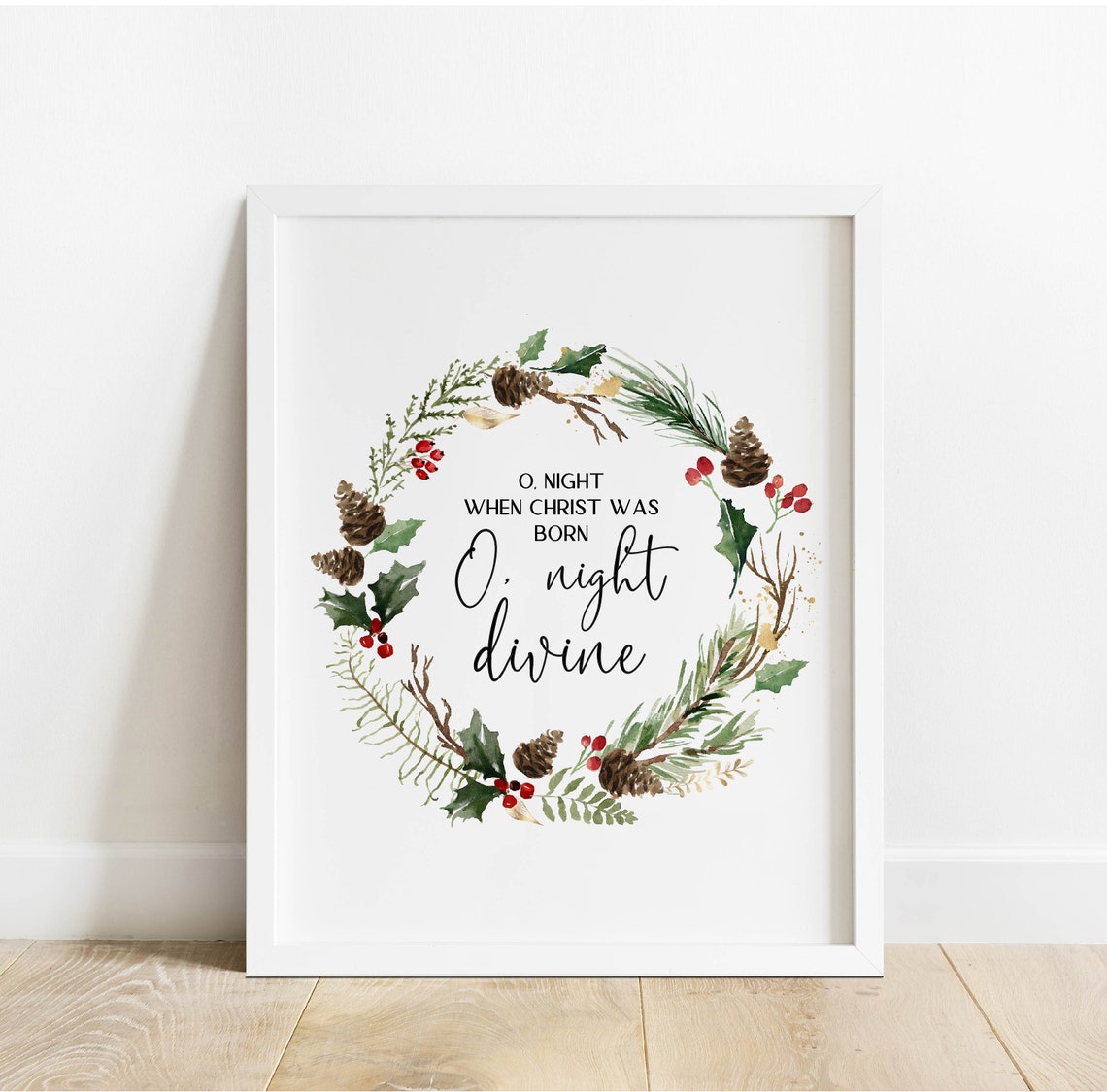 O Night Divine Christmas Printables, Bible Verse Card Download ...