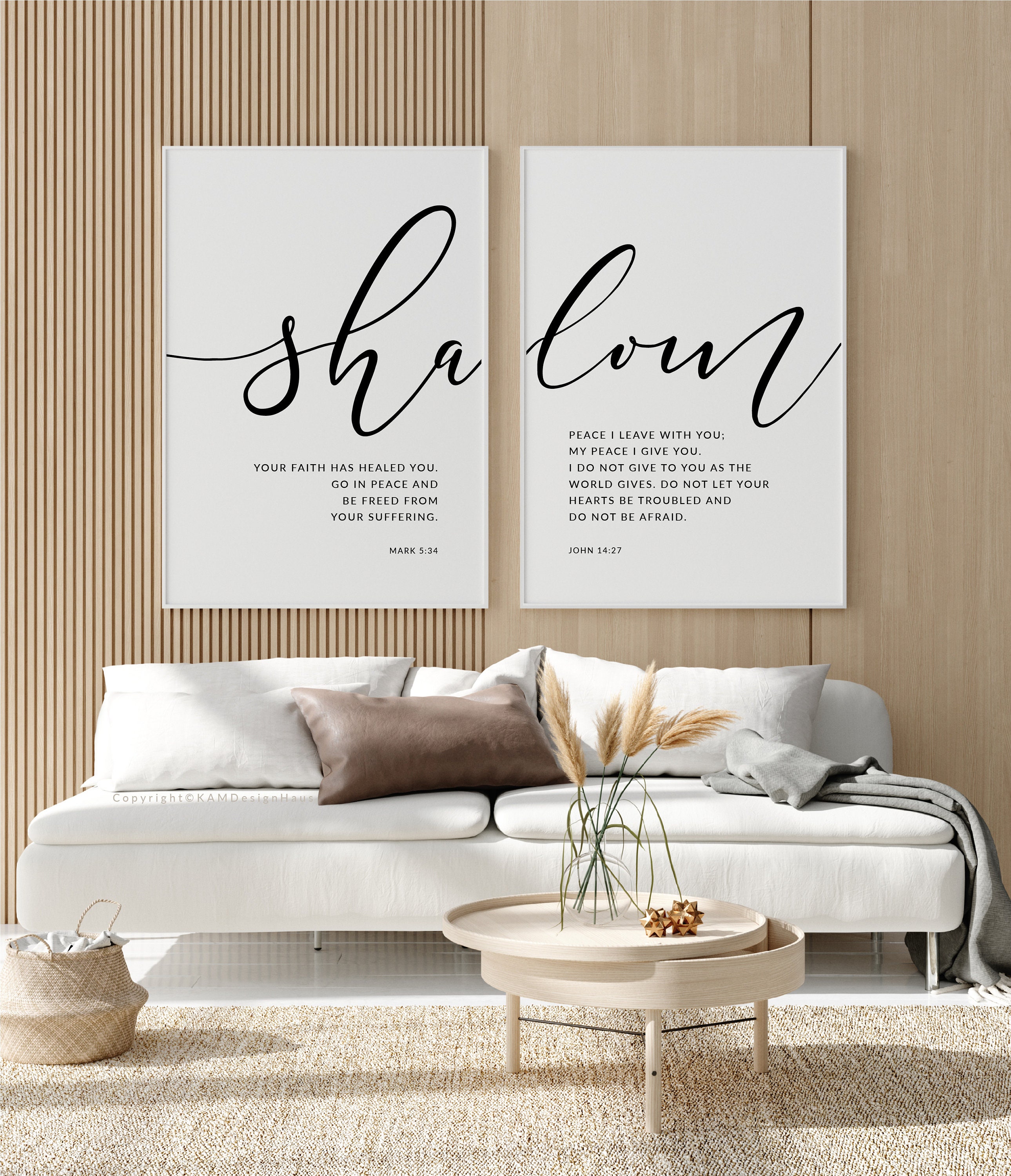 Shalom Bible Verse Wall Art Set of 2 Scripture Print - Etsy Australia