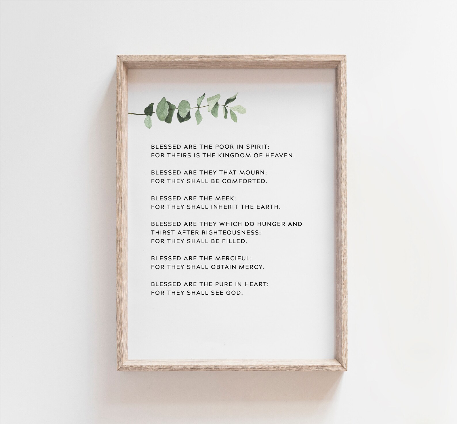 Matthew 5:3-12 the Beatitudes Bible Verse Print Printable - Etsy