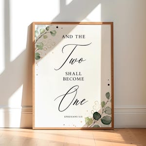 Ephesians 5:31 Two Shall Become One Bible Verse Printable Wall Art ...