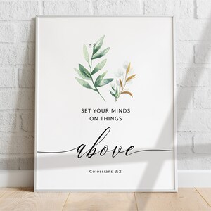 Colossians 3:2 Bible Verse Printable Wall Art, Bible Verse Print ...