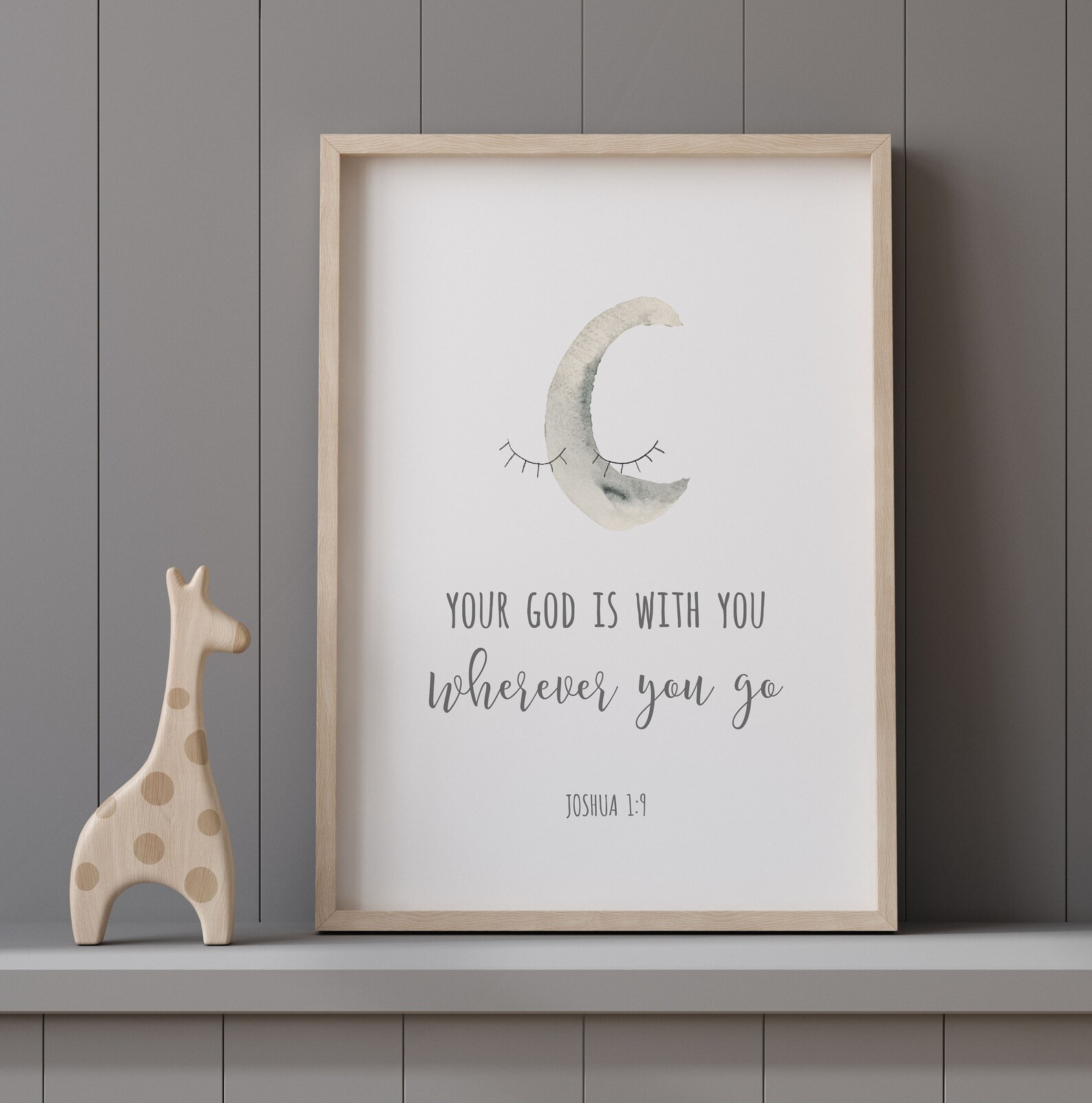 Joshua 1:9 Nursery Bible Verse Wall Art, Christian Nursery Digital ...