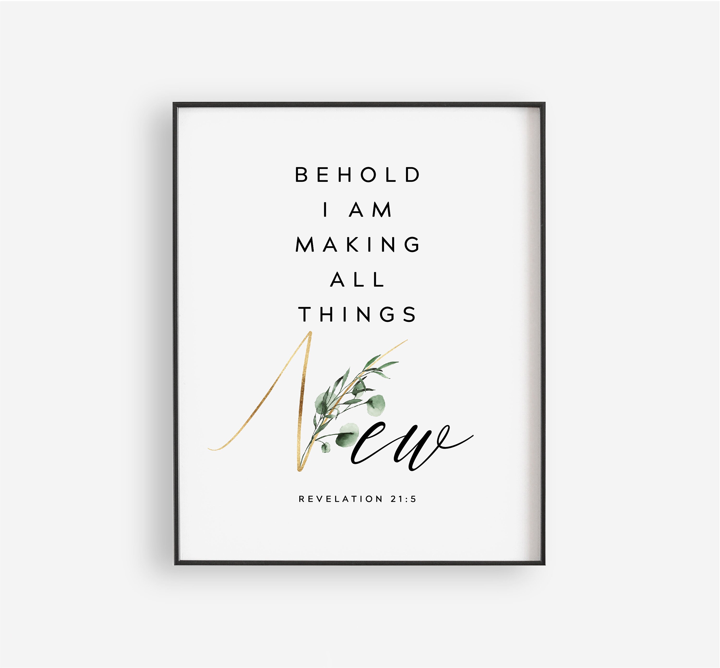 Revelation 21:5 Making All Things New Bible Verse Printable | Etsy
