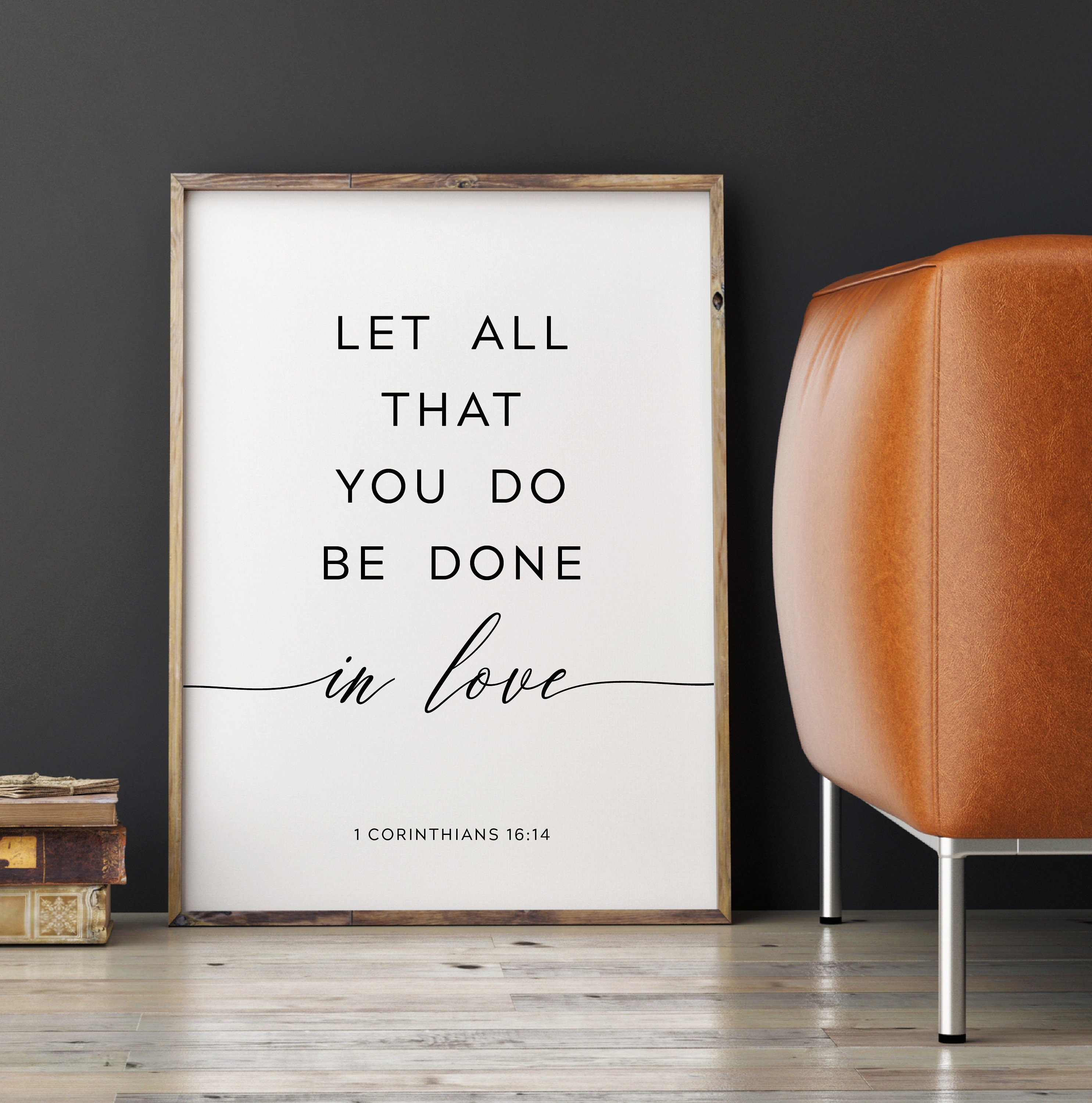 Bible Verse Modern Digital Print Black and White Wall Art Minimalist ...