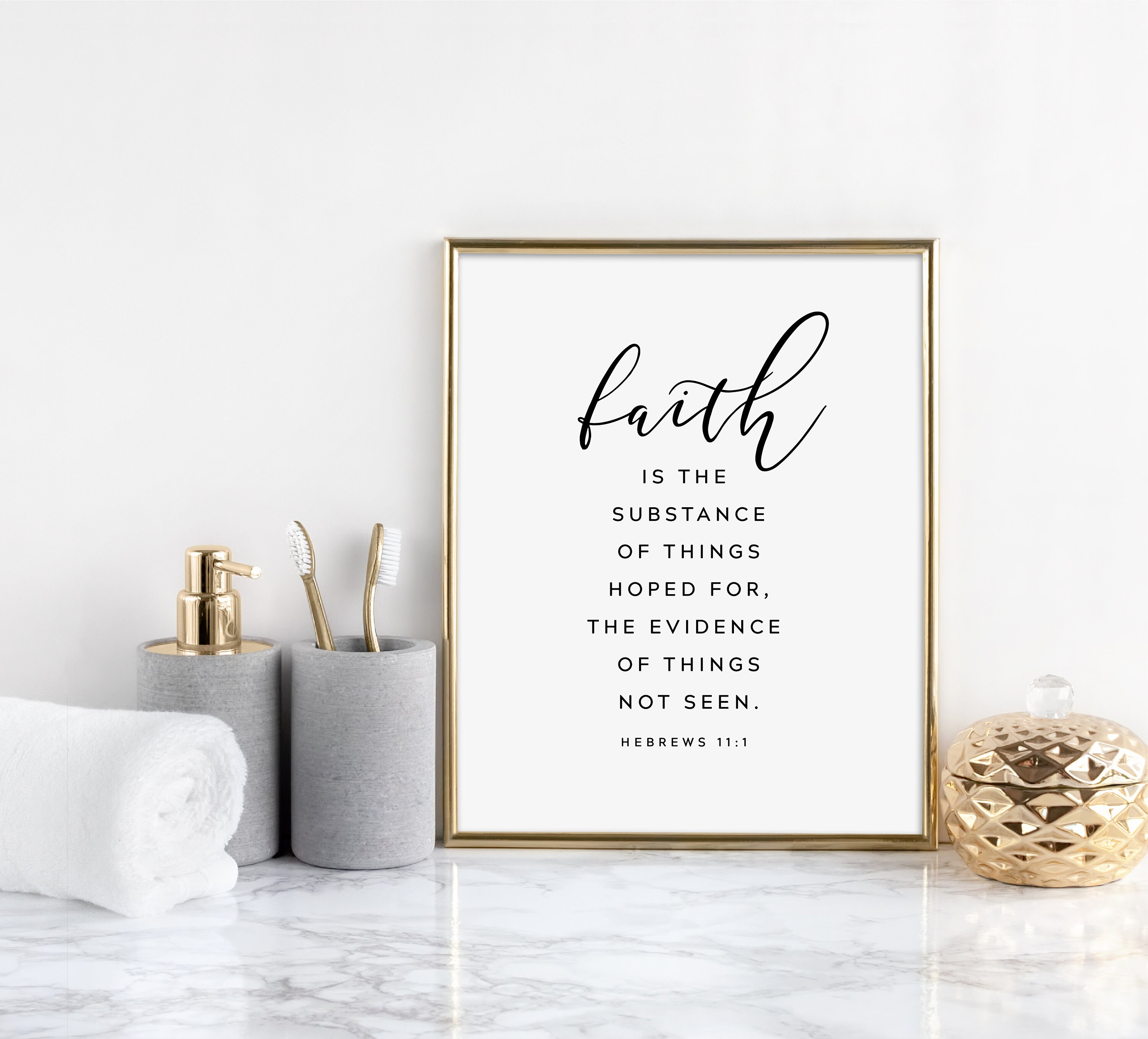 Hebrews 11:1 Faith Bible Verse Wall Art Printable Wall Art - Etsy