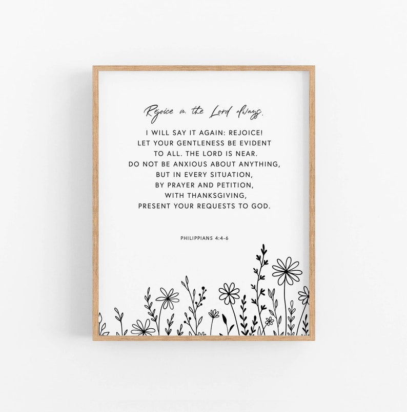 Philippians 4:4-8 Bible Verse Wall Art Set of 3 Printable - Etsy