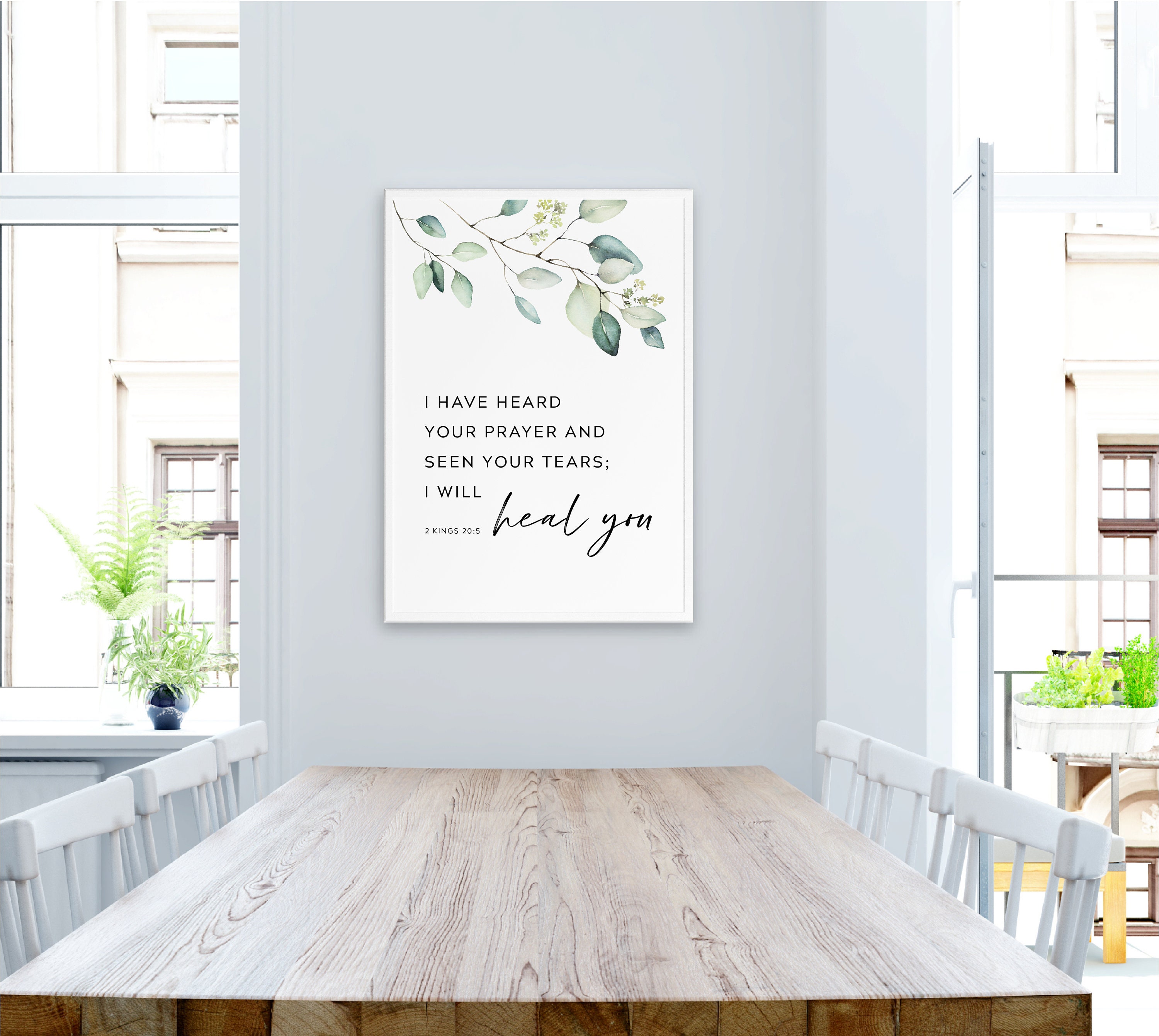 2 Kings 20:5 I Will Heal You Bible Verse Wall Art Printable - Etsy Canada