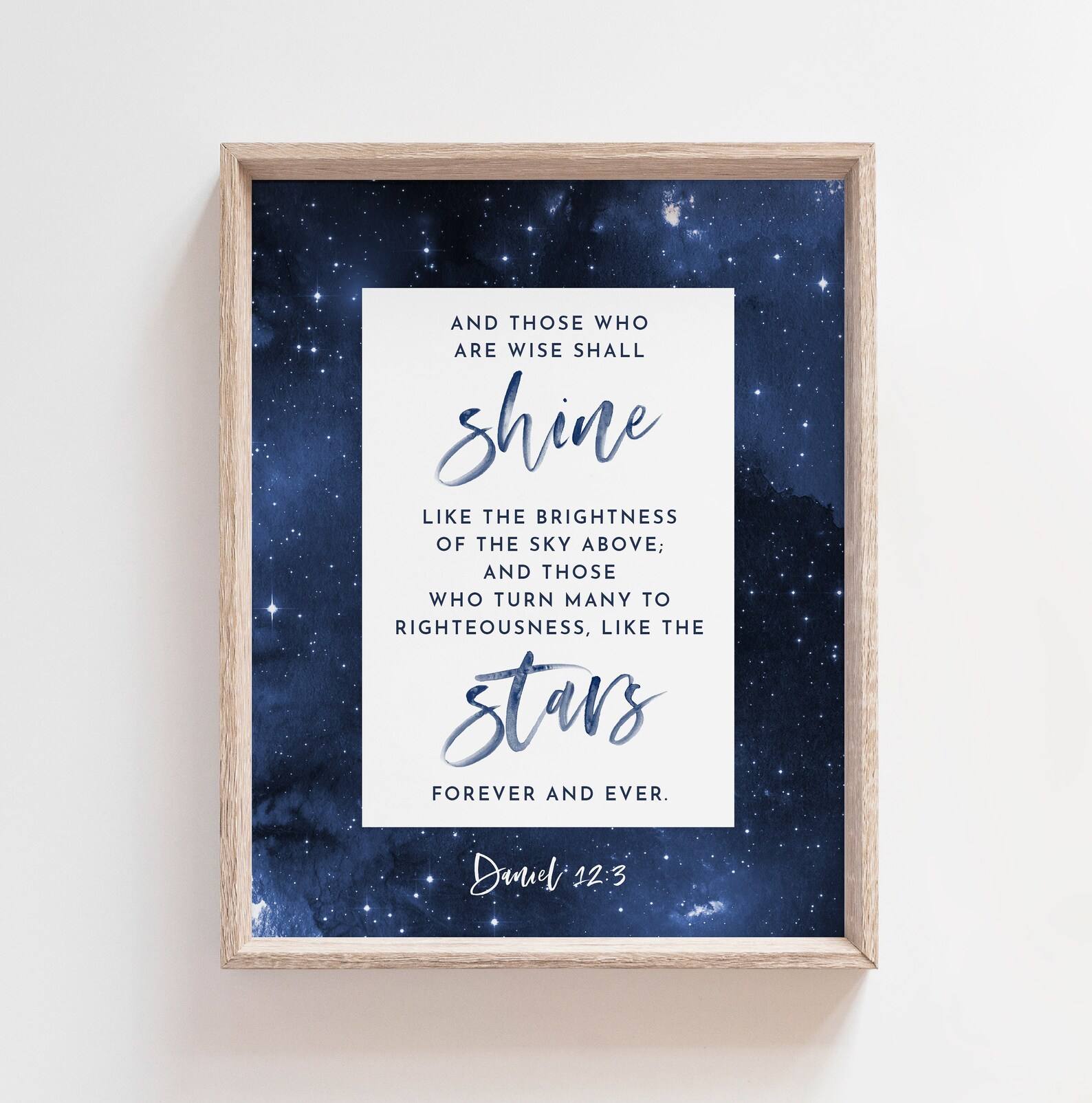 Daniel 12:3 Like The Stars Bible Verse Wall Art Bible Verse | Etsy