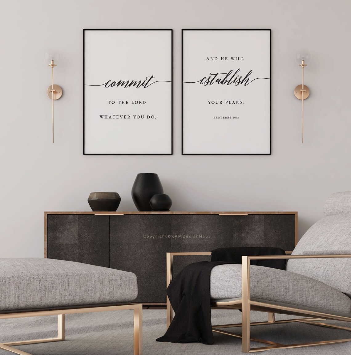Proverbs 16:3 Commit to the Lord Bible Verse Wall Art, Printable Wall ...