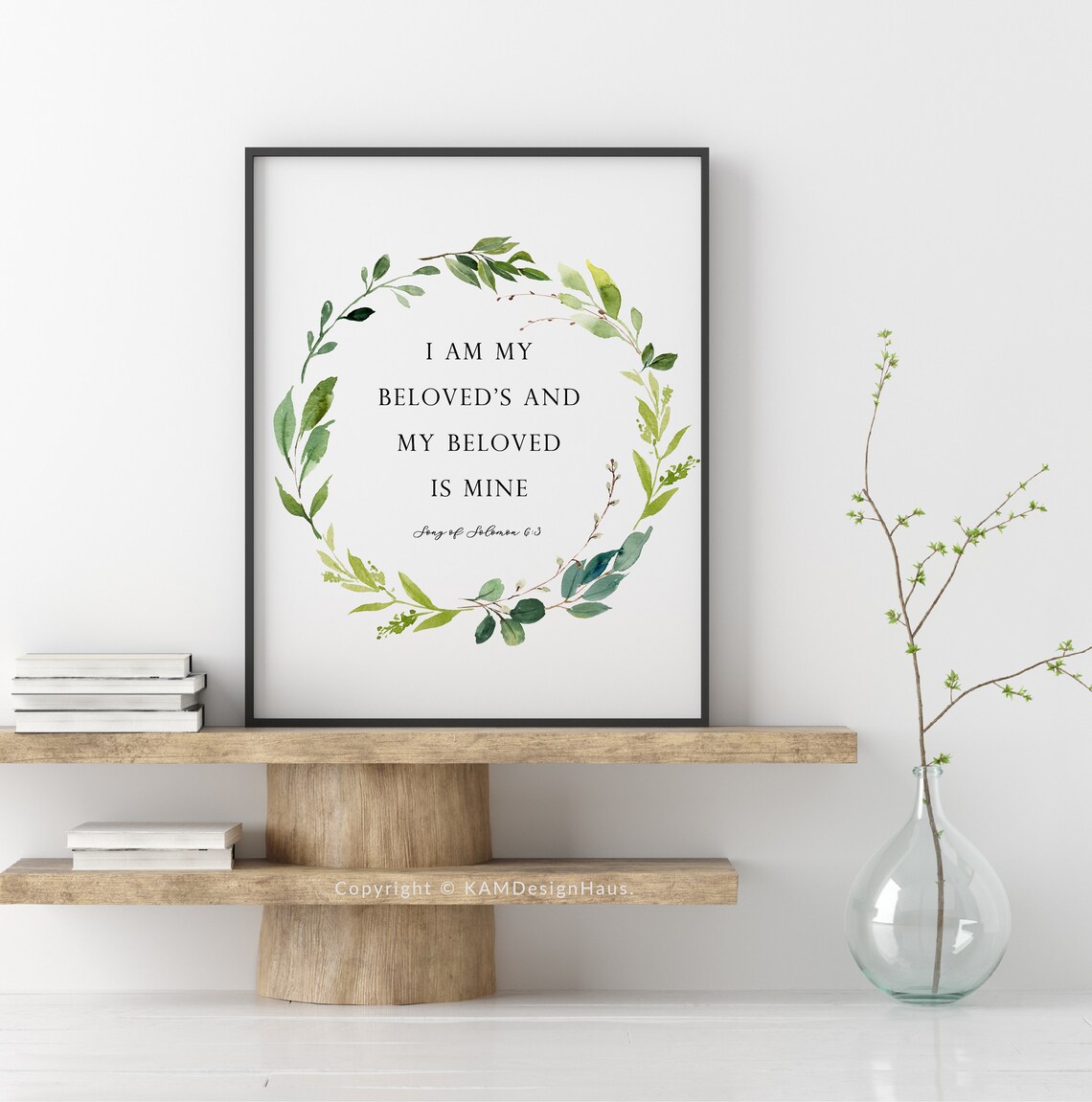 Song of Solomon 6:3 Bible Verse Printable Wall Art Scripture | Etsy