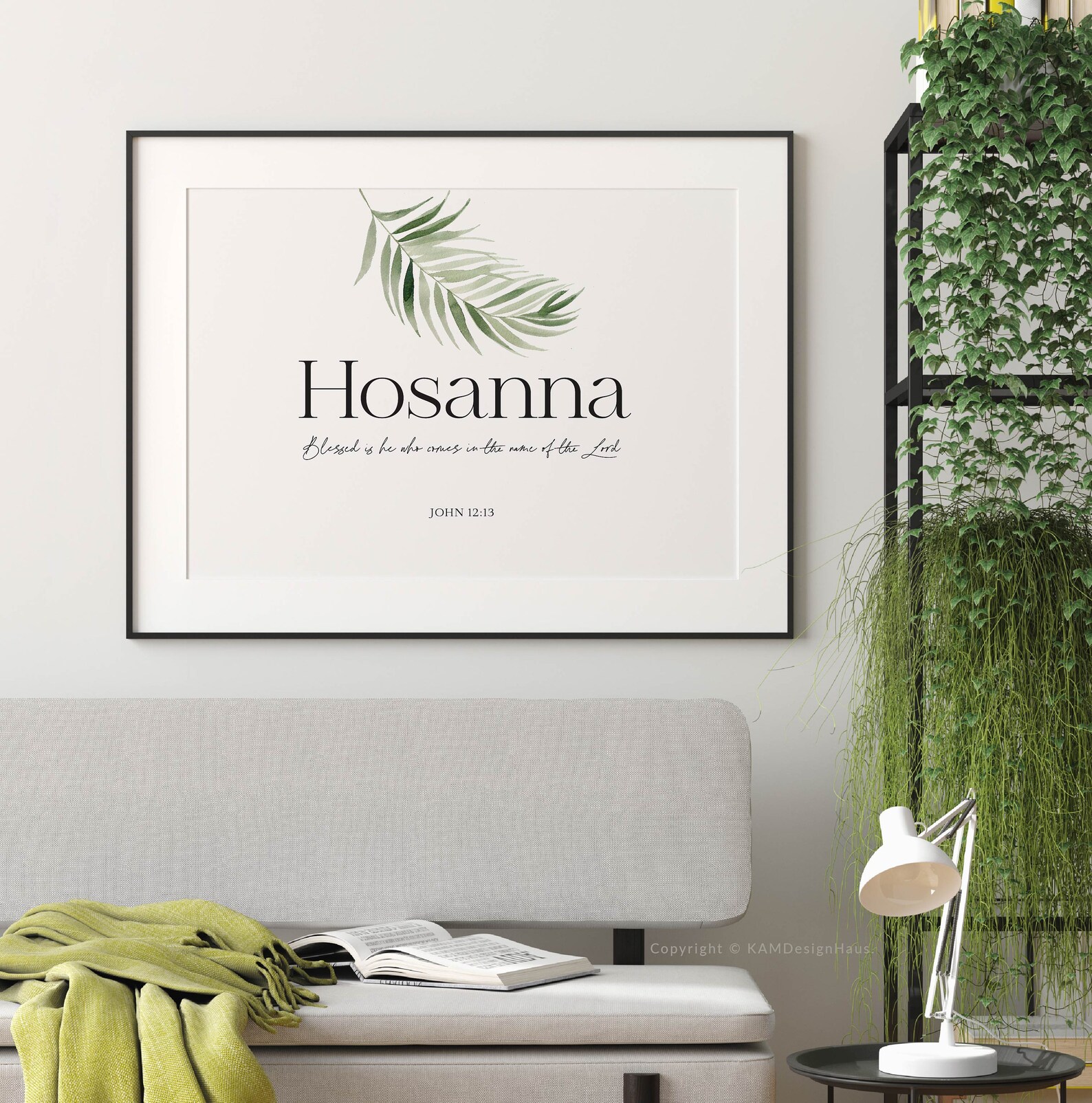 John 12:13 Hosanna Bible Verse Wall Art, Printable Wall Art, Hosanna ...