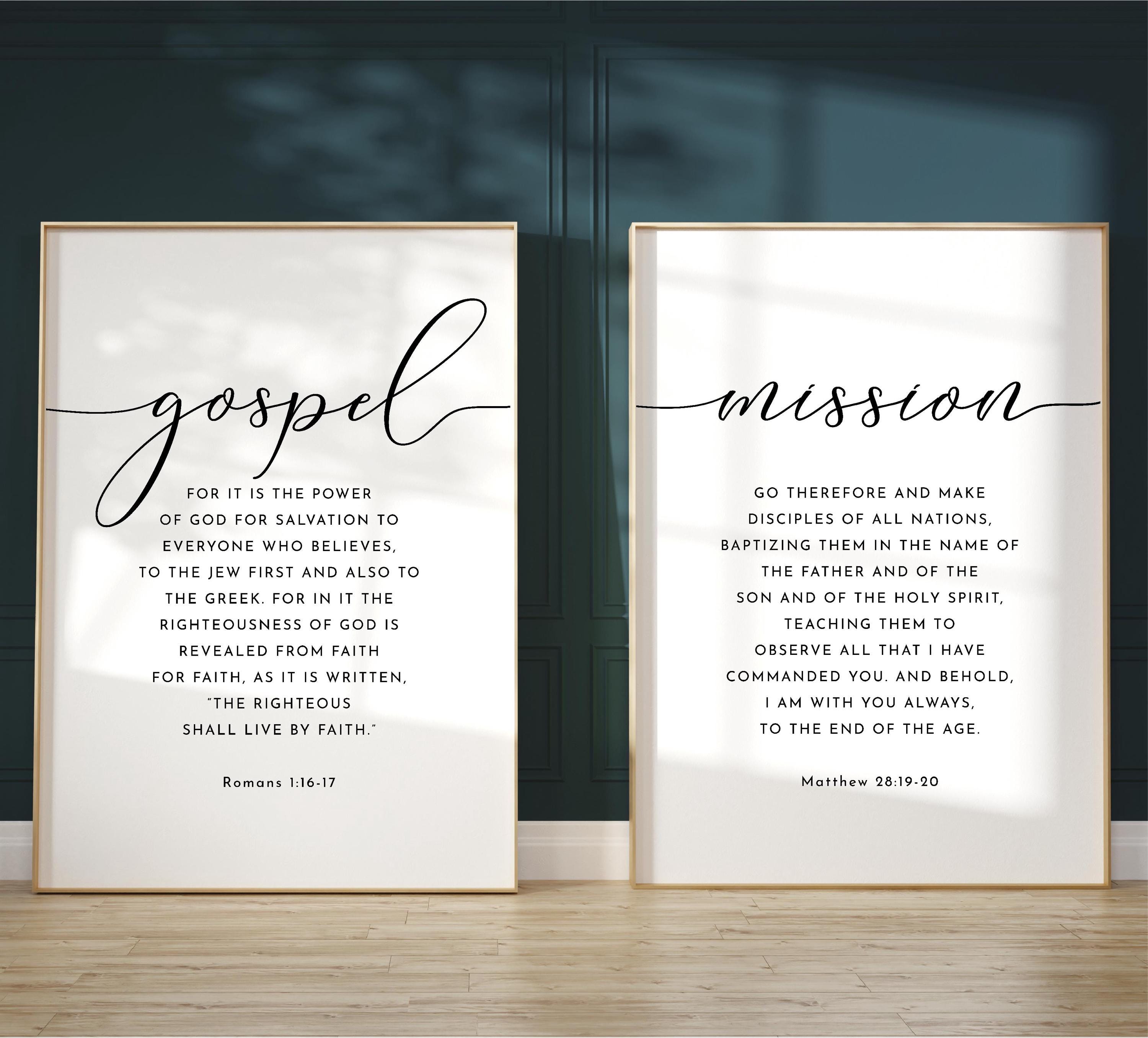 Matthew 28:19-20 Scripture Wall Art, Printable Wall Art, Bible Verse ...