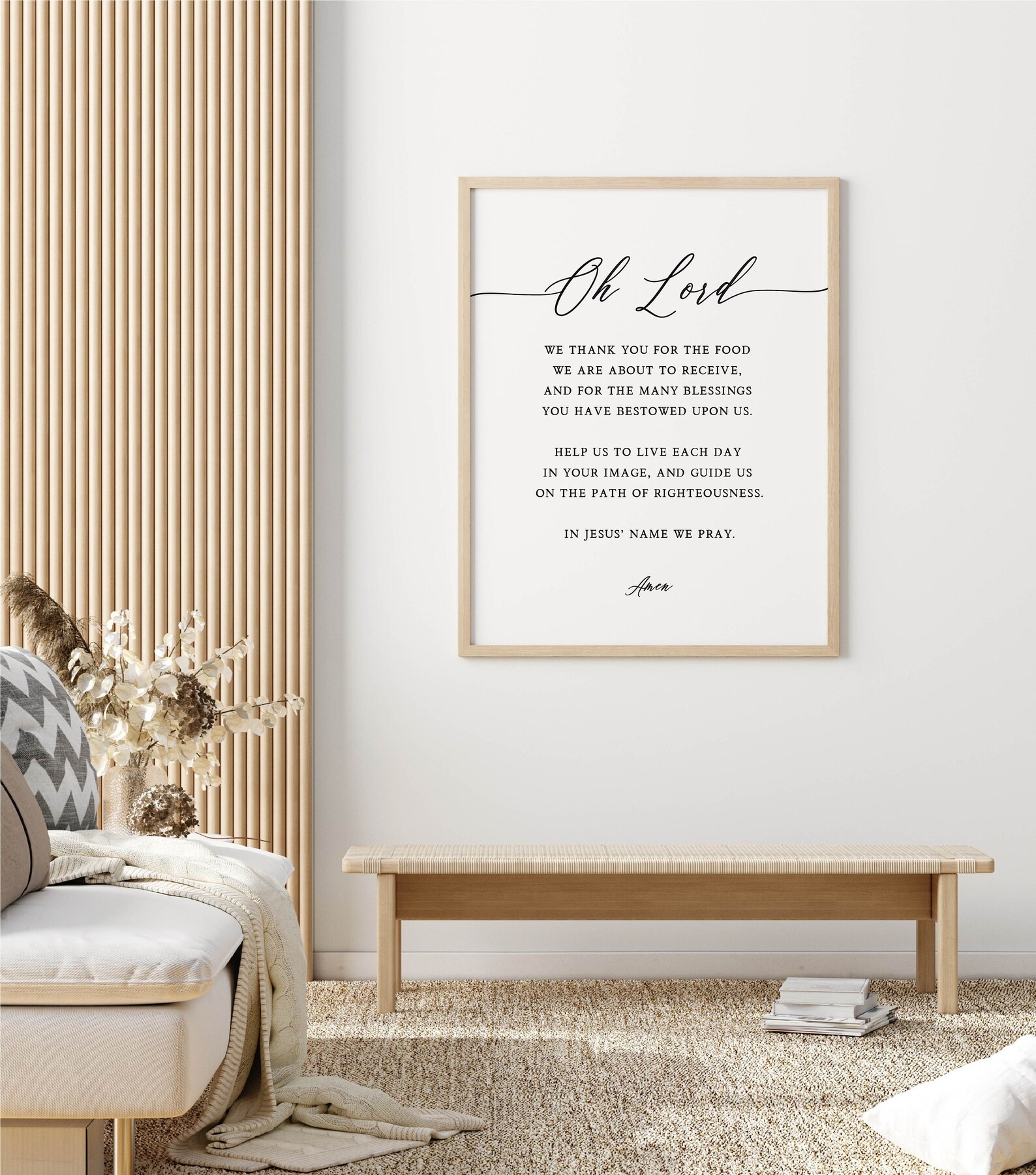Prayer Before Meals Christian Printable Wall Art Dining Room | Etsy
