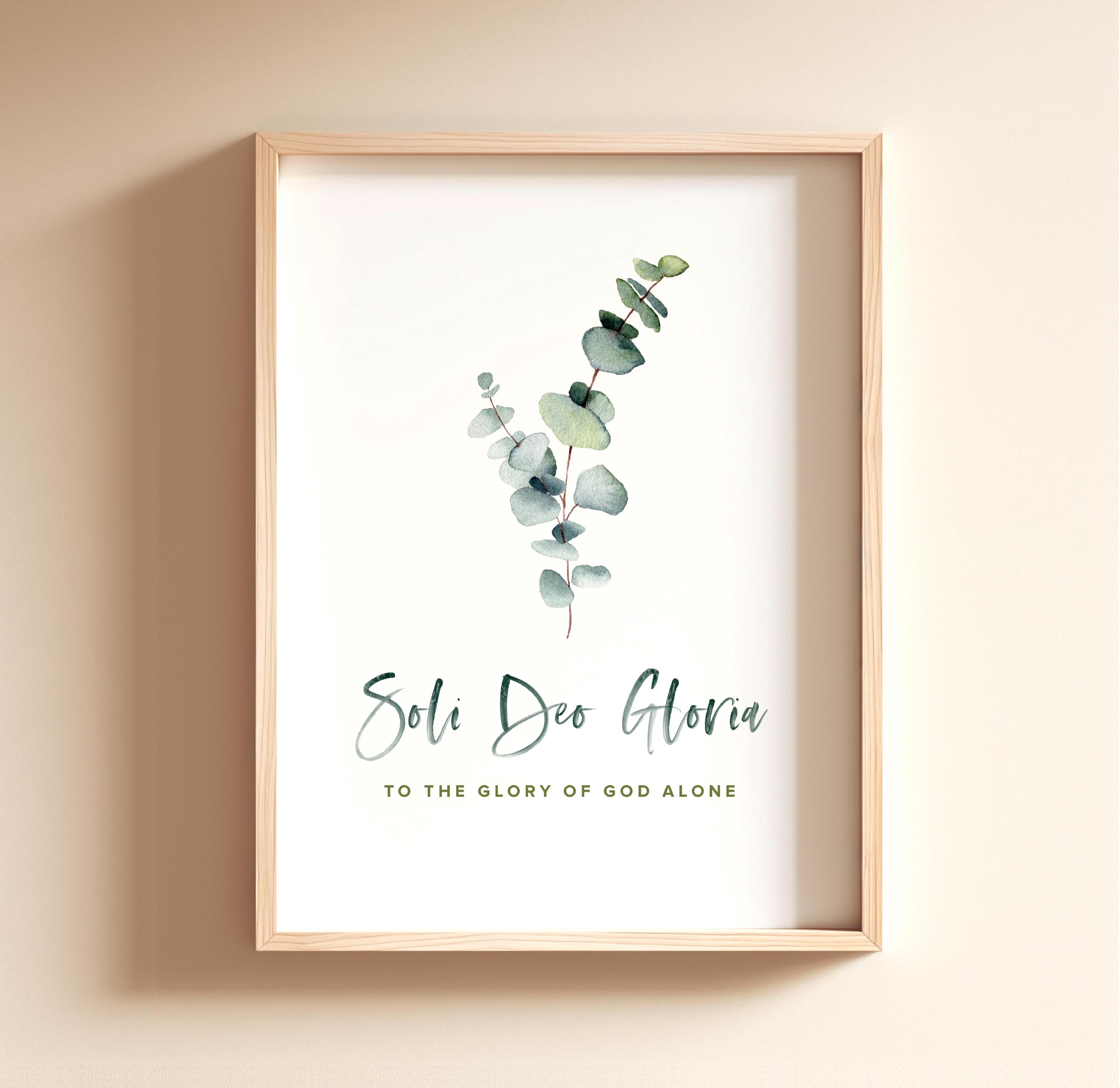 Soli Deo Gloria Wall Art, Printable Wall Art, Glory Digital Print ...