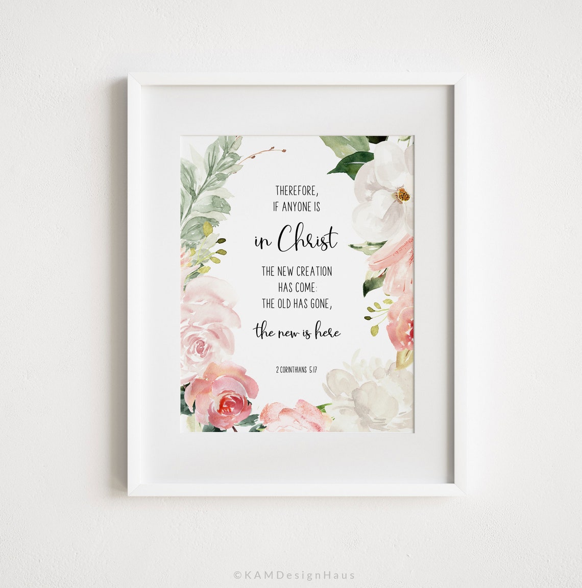 2 Corinthians 5:17 the New Creation Bible Verse Wall Art - Etsy