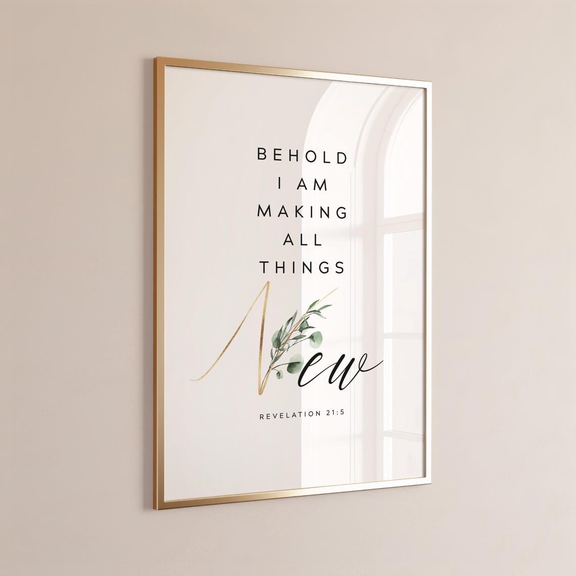 Revelation 21:5 Making All Things New Bible Verse Printable Wall Art ...