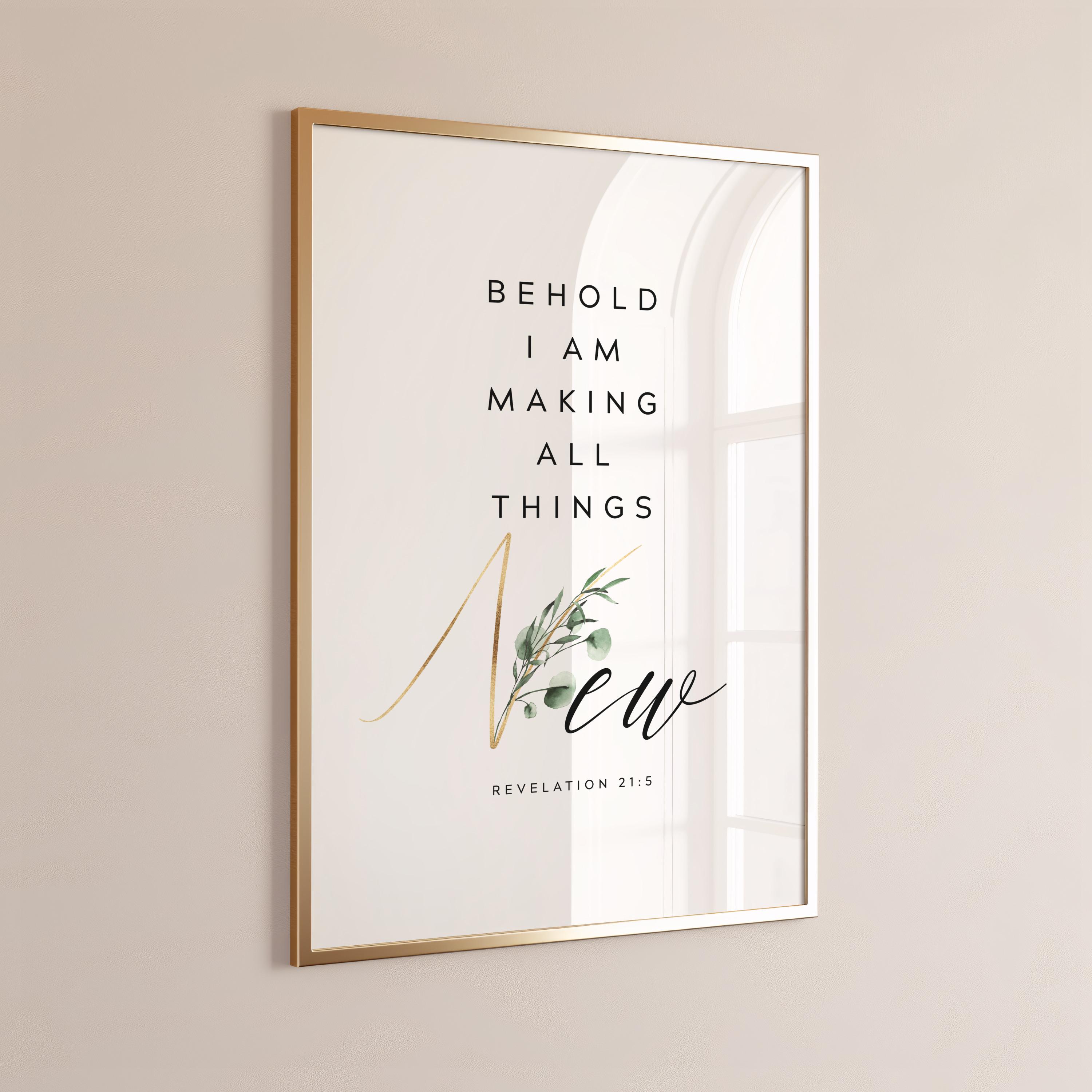 Revelation 21:5 Making All Things New Bible Verse Printable Wall Art ...