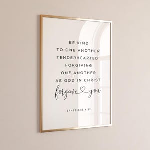 Ephesians 4:32 Scripture Printable Wall Art, Bible Verse Digital Print ...