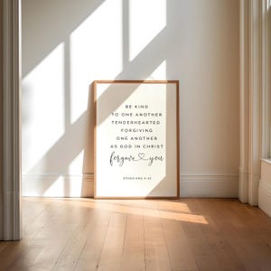 Ephesians 4:32 Scripture Printable Wall Art, Bible Verse Digital Print ...