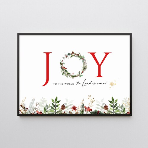 Joy to the World Christmas Printable Wall Art Christmas - Etsy
