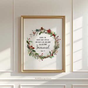 Isaiah 7:14 ESV Christmas Printable, Bible Verse Card Download ...