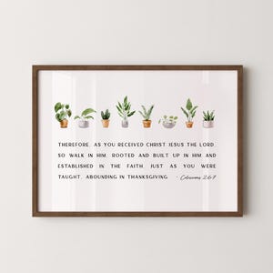 Colossians 2:6-7 ESV Bible Verse Wall Art, Scripture Print Download ...
