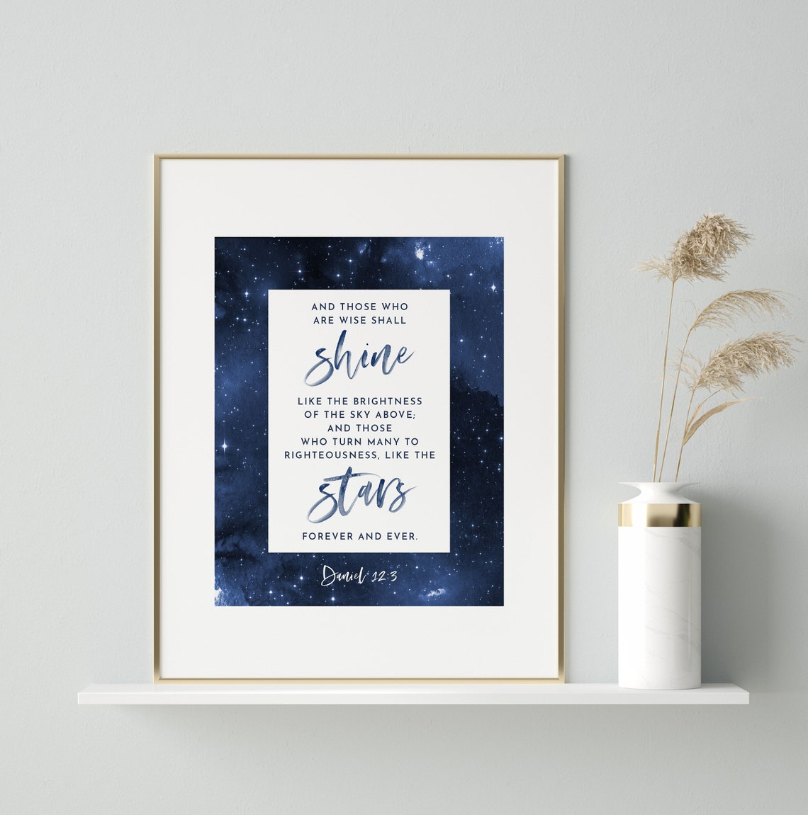 Daniel 12:3 Like The Stars Bible Verse Wall Art Bible Verse | Etsy